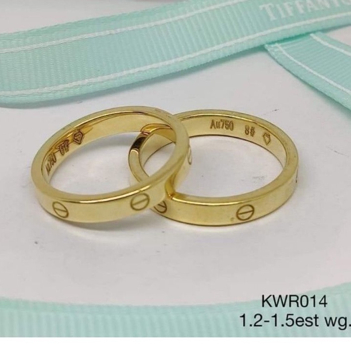 18K Saudi Gold Couple Ring / Wedding Ring Carson | Shopee Philippines