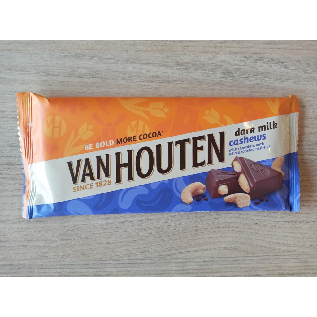 Van HEN DARK MILK CASHEW 140 GR / MILK CHOCOLATE WITH WHOLE ROASTED ...