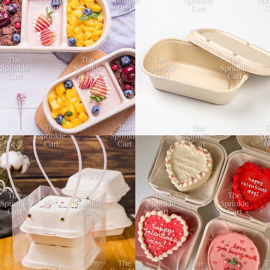 Bento Cake Oval Lunchbox Food Storage Packaging TSC | Shopee Philippines