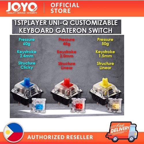 1STPLAYER GATERON BLUE TACTILE MECHANICAL SWITCH (90 PCS) | Shopee ...