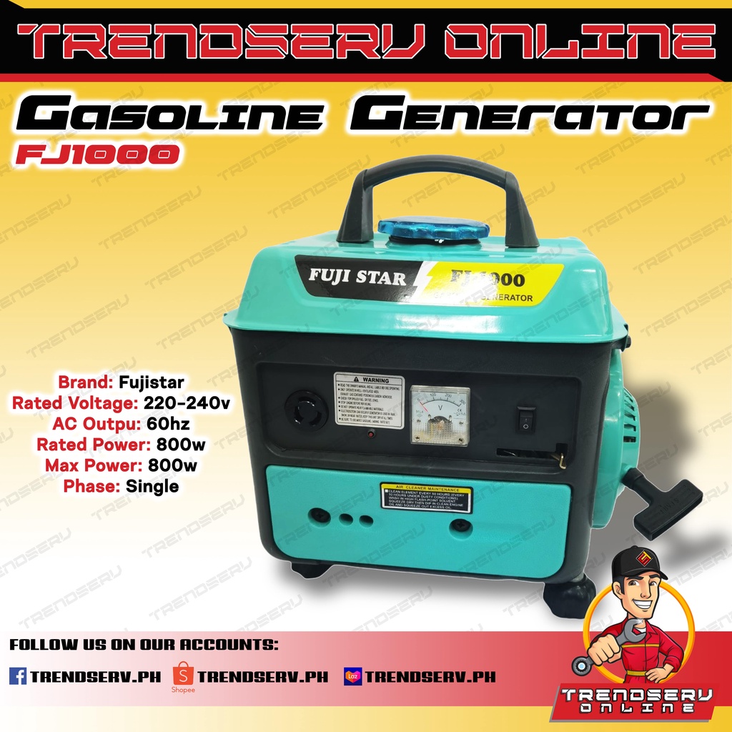 FUJI STAR Gasoline Generator FJ1000 | Shopee Philippines