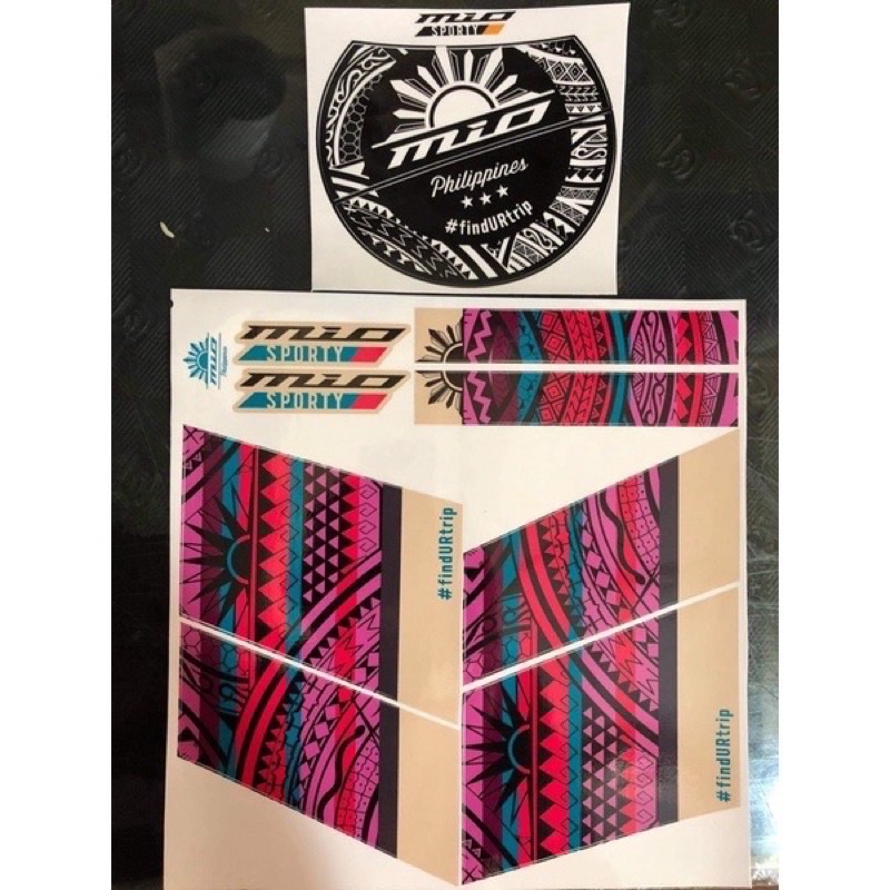 MIO SPORTY/SOULTY SET #findurtrip DECALS PRINTED LAMINATED | Shopee ...