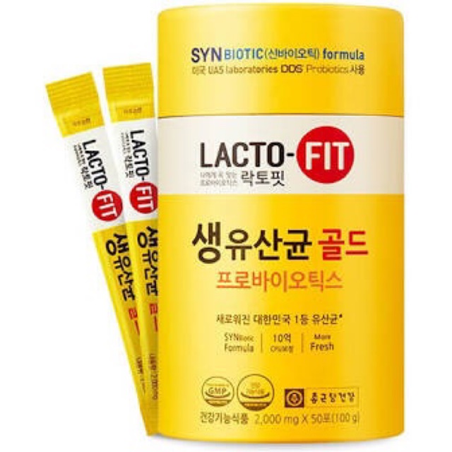 Lacto Fit Gold Yellow Korea Probiotic Synbiotic Formula Interlac 50 ...