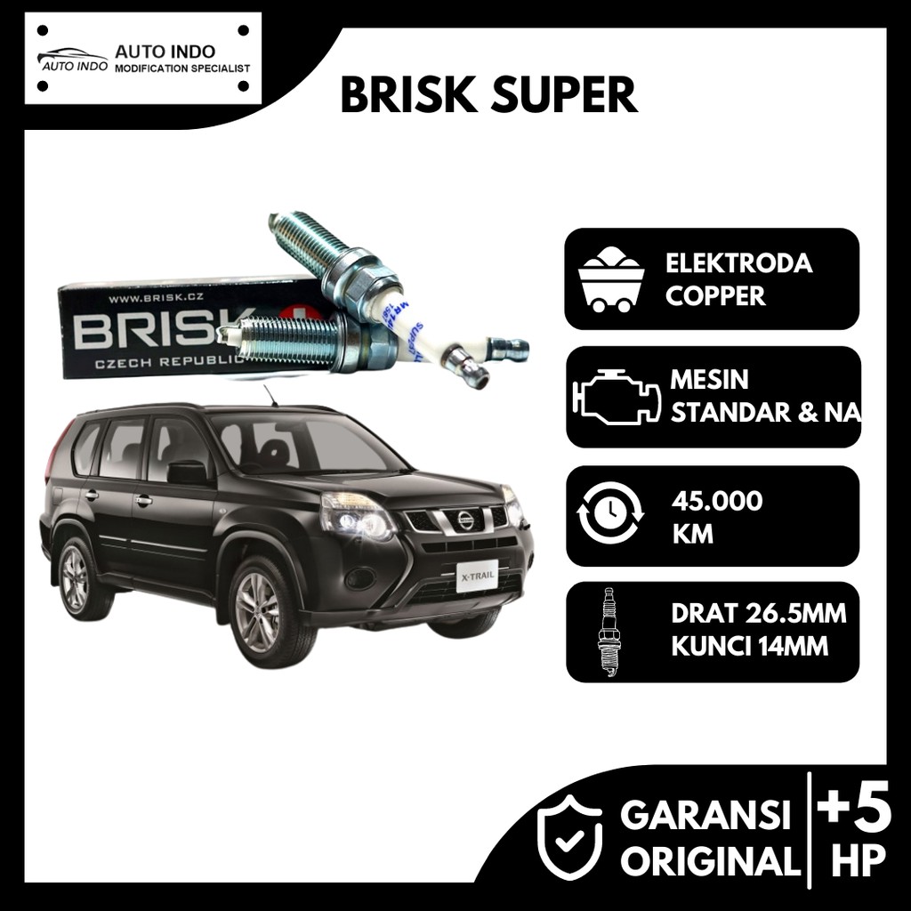 Nissan Xtrail 2000cc 2500cc Car Spark Plug Brisk Super MR14LC 100% ...