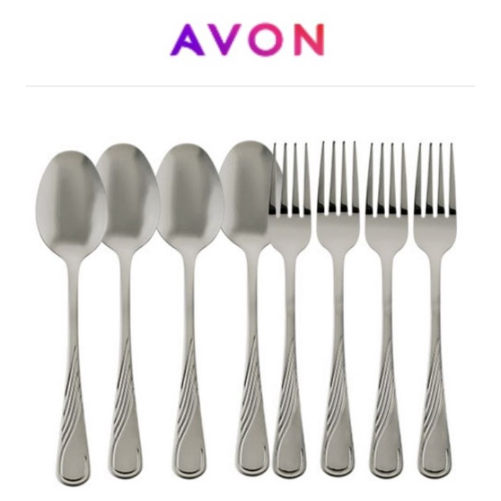 Avon Kitchen Magik 8Pieces ELEGANT STAINLESS STEEL EVERGREEN SPOON and ...