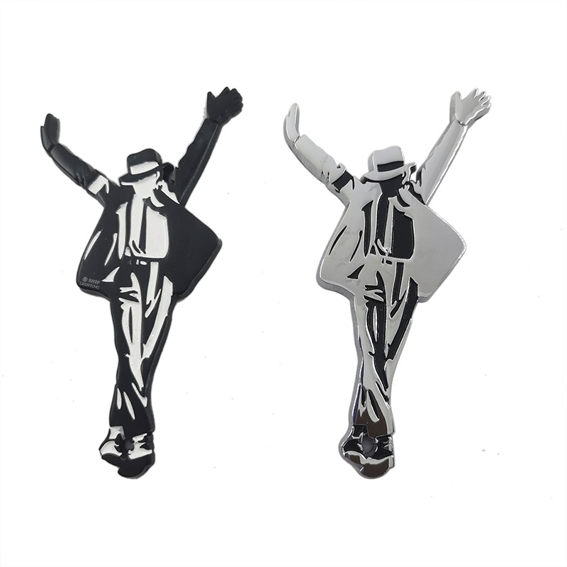 1 x Metal Michael Jackson MJ Logo Decorative Dancing Emblem Badge ...