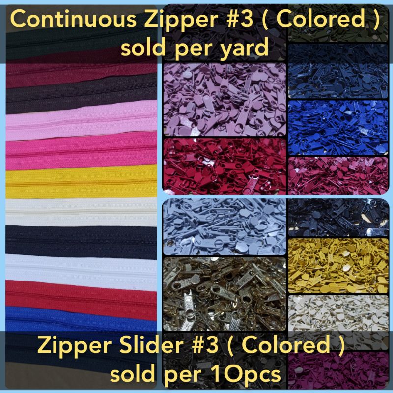 Continuous Zipper #3 / Chain Zipper #3 Zipper Slider / Puller #3 sold ...