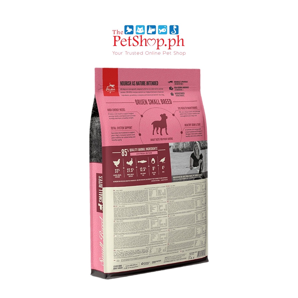 Orijen (PINK) Small Bites Dog 4.5kg Small BREEDS & LIFE STAGES | Shopee ...