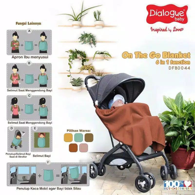 Dialogue Baby Blanket 6in1 Baby Blanket 6 Functions -- DFB0044 | Shopee ...