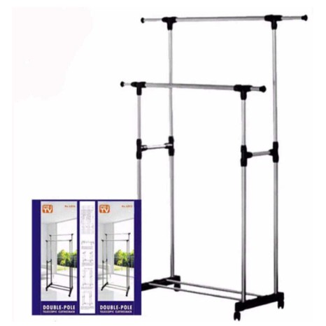 30kg/20kg double pole telescopic clothes rackz | Shopee Philippines