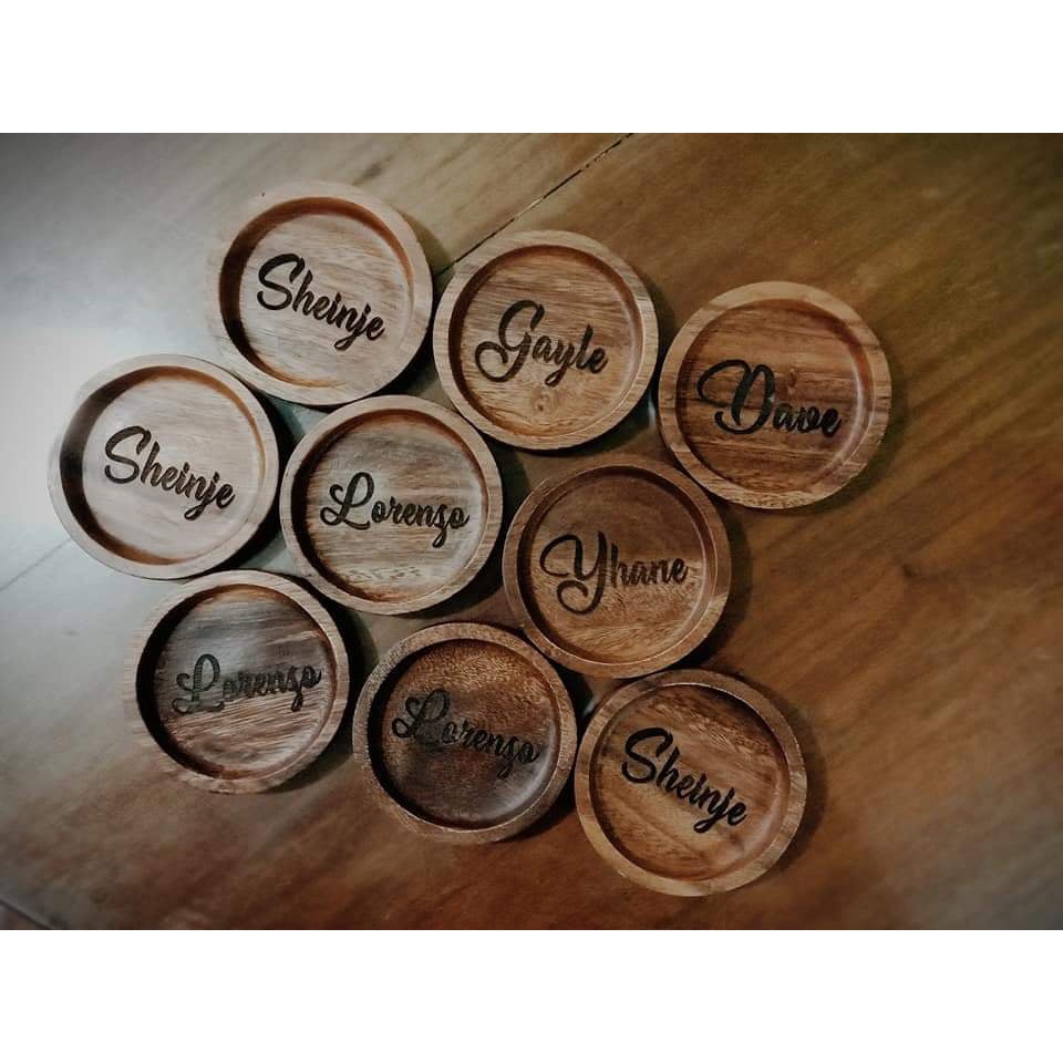 Personalized Wooden Coasters made from Acacia Wood | Shopee Philippines