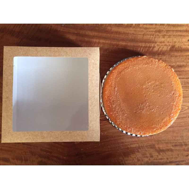 Cake Box with Window (20 pcs) 9x9x3" Brown Kraft & White | Shopee ...