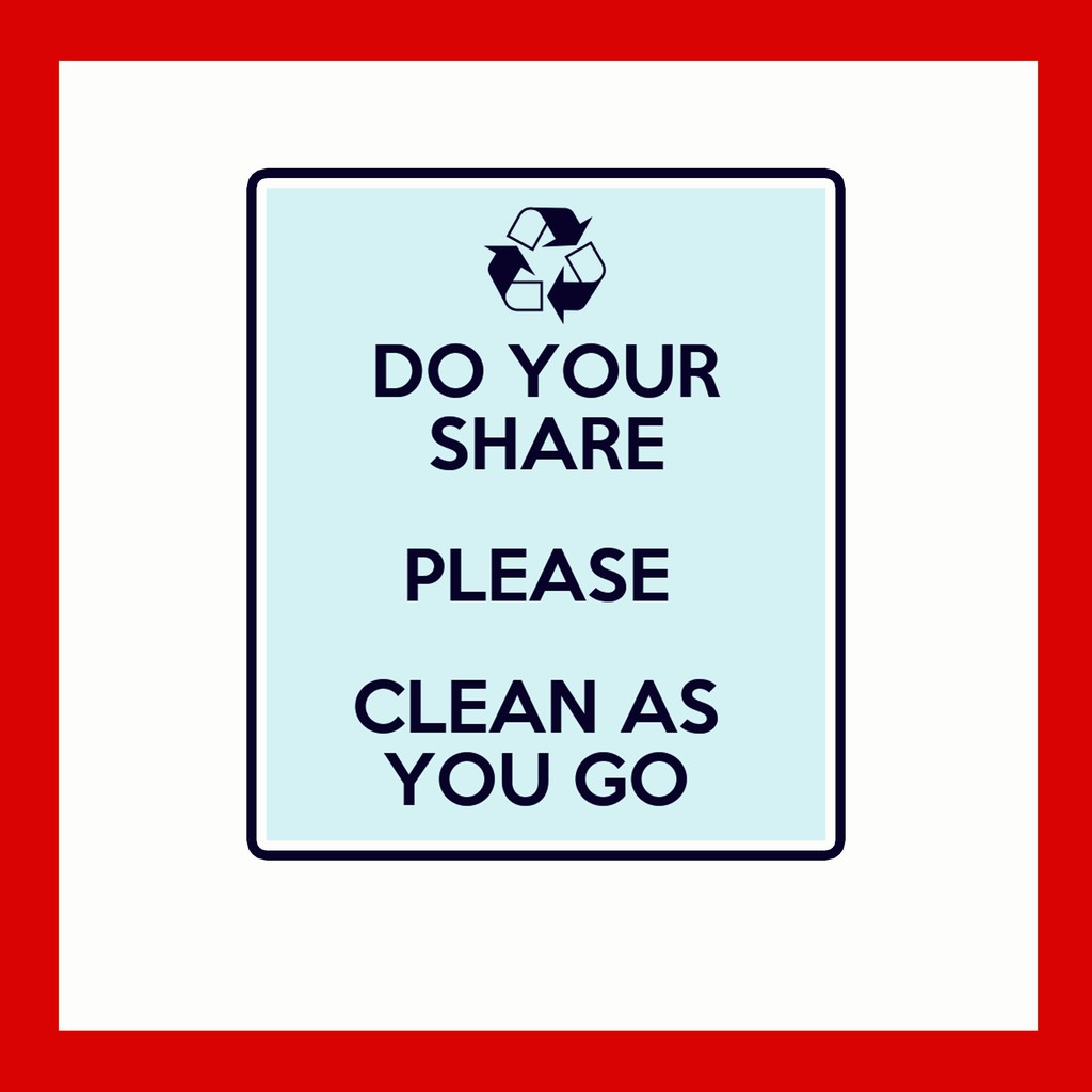 Clean as You Go Signage Laminated/PVC/Sticker | Shopee Philippines