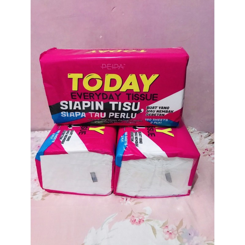 3pcs TISSUE TODAY 180s 2ply FACIAL TISSUE | Shopee Philippines