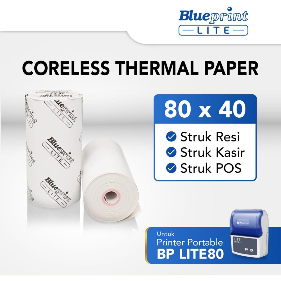 Blueprint THERMAL PAPER 80X40 LITE/PAPER ROLL 80X40 LITE | Shopee ...