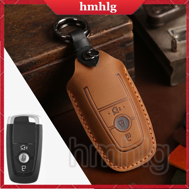 【Available】Leather Handmade Car Key Case Cover For Ford Ranger Sprot ...