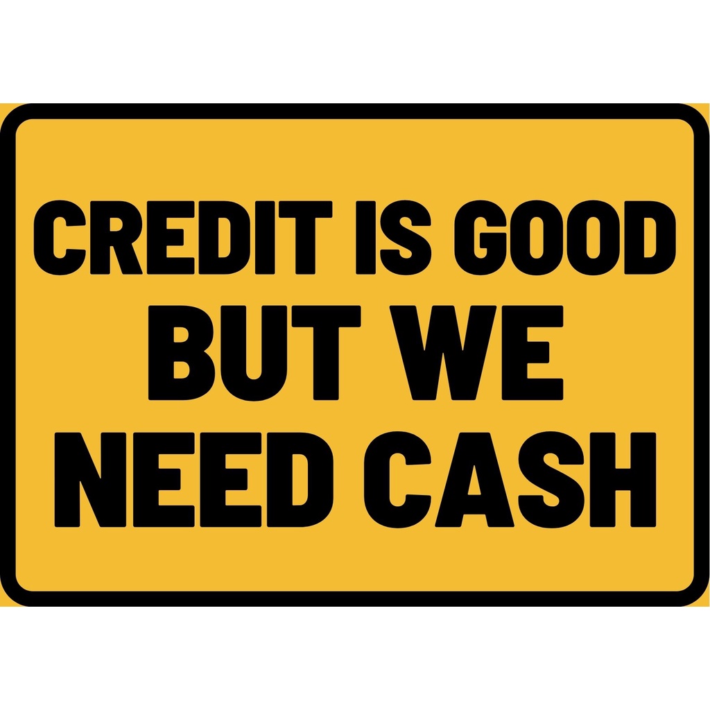 Bawal Utang Signage (Laminated Signage and Waterproof Vinyl Sticker A4 ...