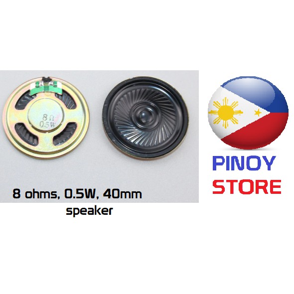 8 Ohms speaker 0.5 watt 40mm 4cm for Arduino | Shopee Philippines