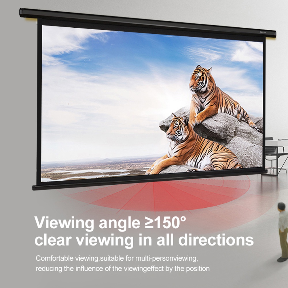 Deli 4K Portable Projector Screen Home Folding Soft Screen Projector TV ...