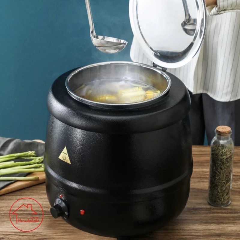 10L Electric Soup Warmer Pot Warm Soup Pot Porridge Warmer Heat ...