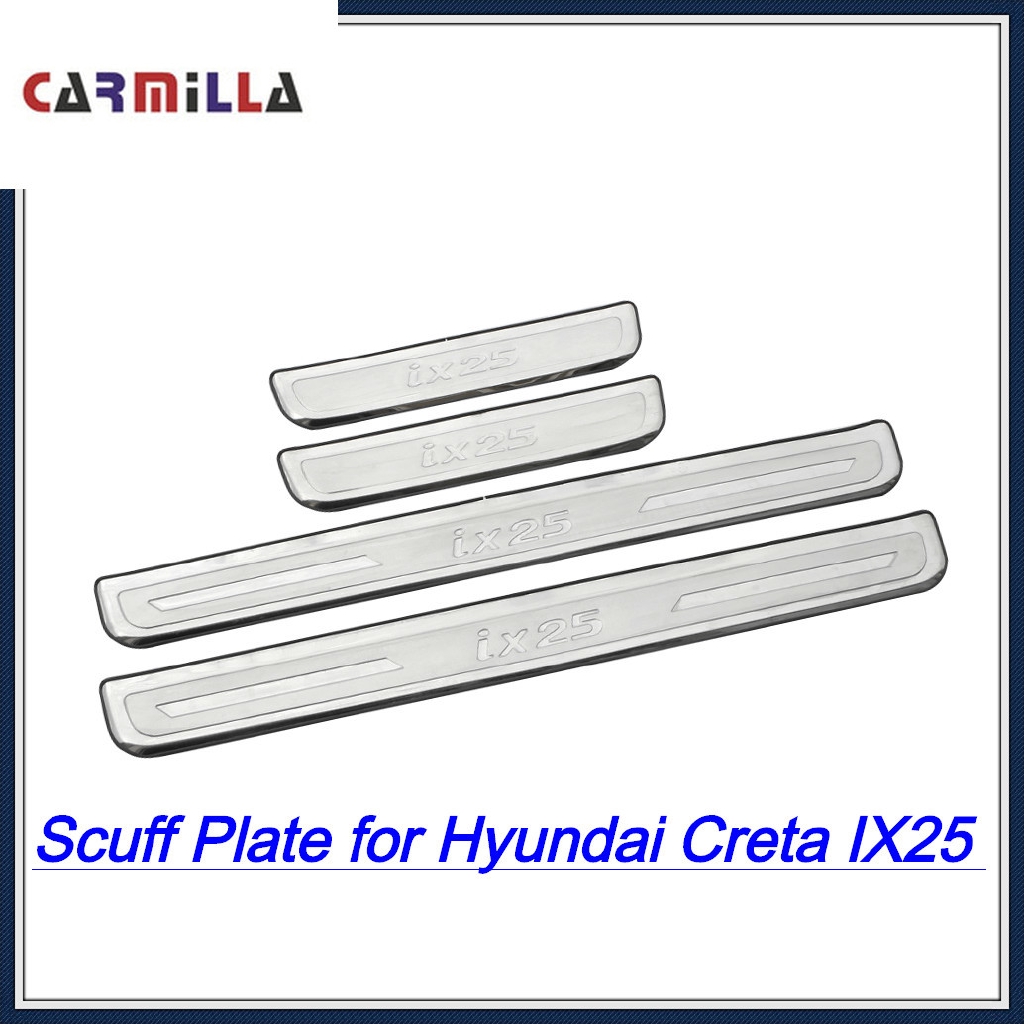 Car Door Sill Scuff Plate for Hyundai Creta IX25 2015-2019 Stainless ...