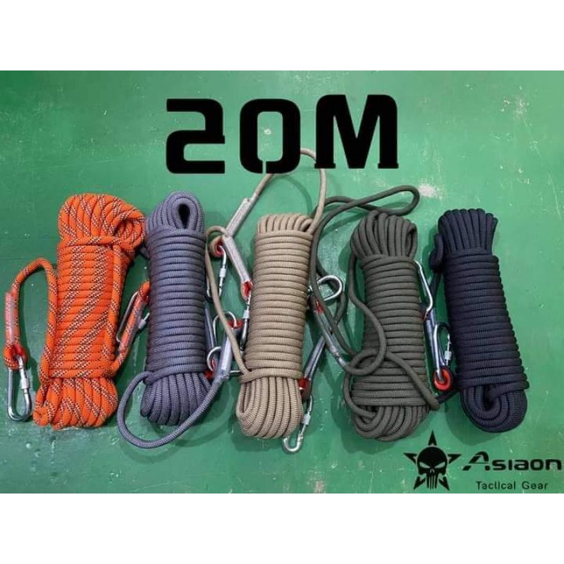 20 meters rope tactical with snapling | Shopee Philippines