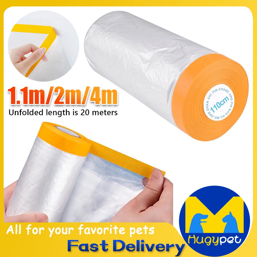 Plastic Furniture Dust Cover Waterproof Bed Sofa Paint Pre Tape Masking ...