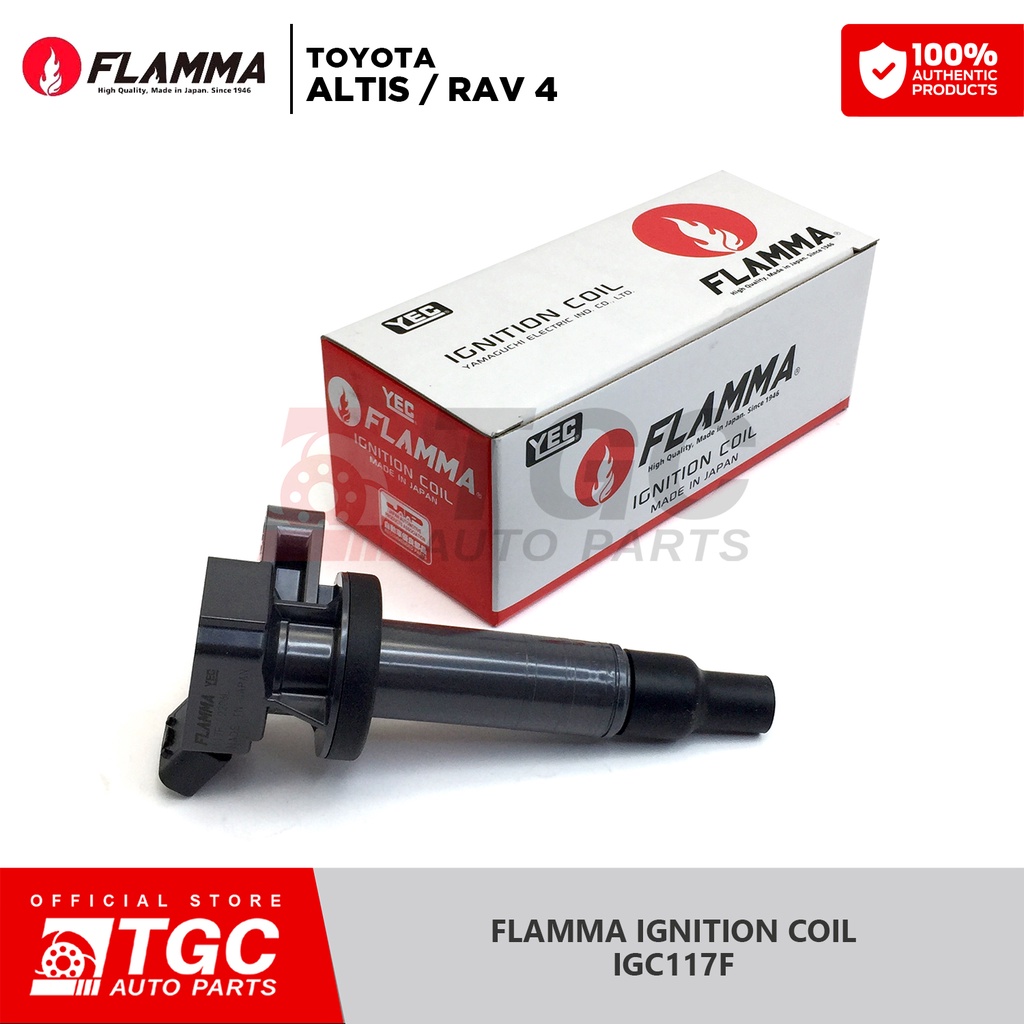 Yec FLAMMA Ignition Coil Toyota Altis (01-08), Rav 4 1ZZ, 3SGTE IGC-117F 90080-T2006 90919-T2002 ...