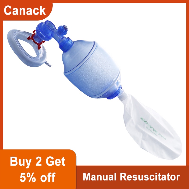 Manual Resuscitator PVC Oxygen Bag First Aid Kit Tool Simple Oxygen ...
