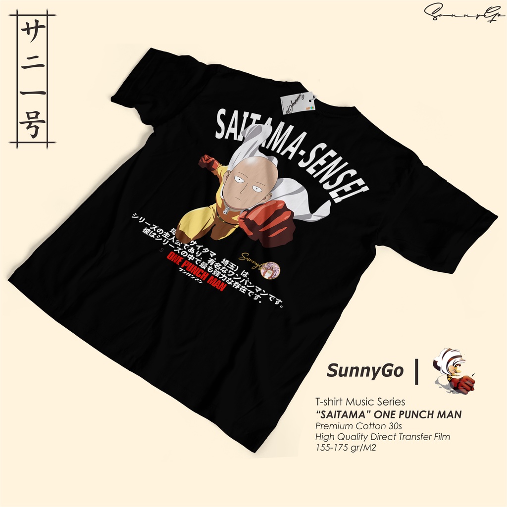 Sunnygo Kaos Anime One Punch Man Saitama Sensei Oversize Uniqlo ...