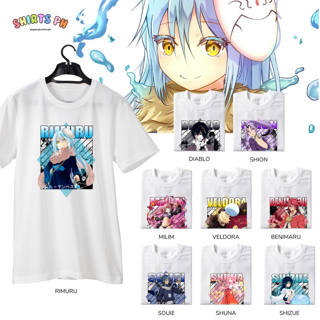 Tensura Rimuru Characters Collection Anime Shirt Tshirt for Men for ...