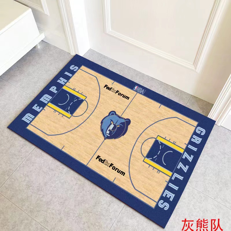 DOORMAT SIZE:50X80CM NBA Lakers Warriors Trend Mat Basketball Court ...