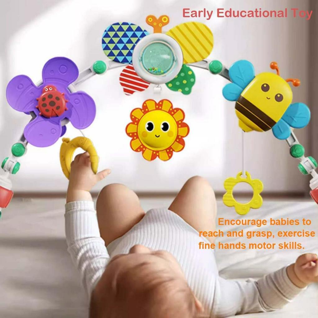 Baby Stroller Arch Toy with Rattle Teether Activity Crib Car Seat ...