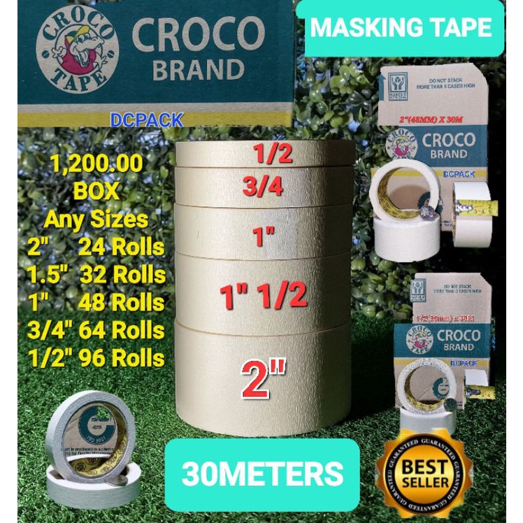 MASKING TAPE CROCO BRAND Sold per box | Shopee Philippines