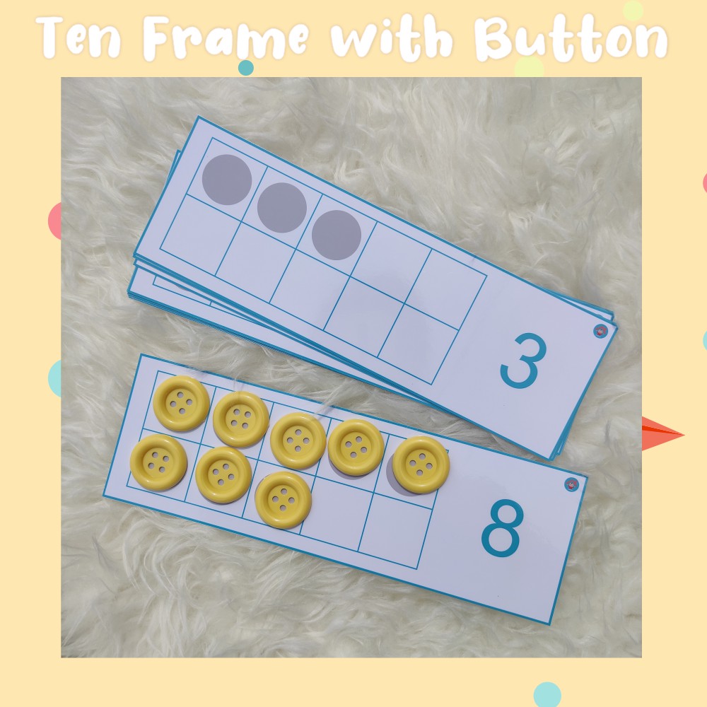 Ten Frame with Button Learn to Count with Button | Shopee Philippines