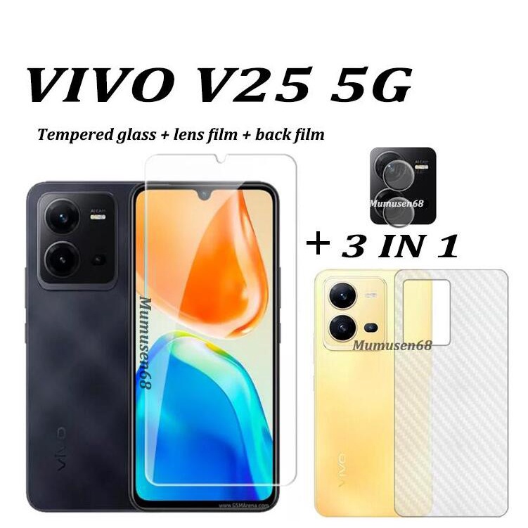 (3 in 1) VIVO V25 5G V23 V23e Tempered Glass vivo V25 V25E 5G V21 4G/5G ...