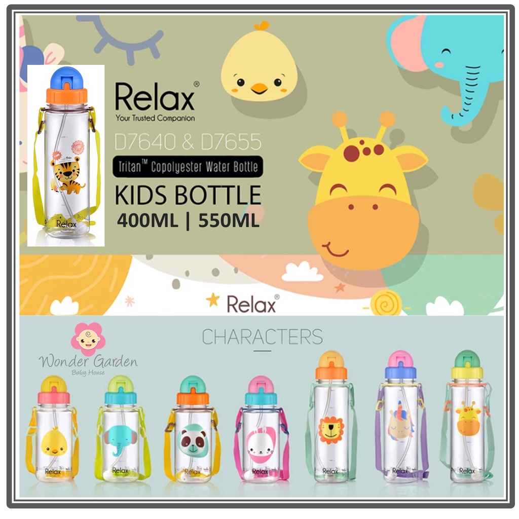 RELAX D7600 SERIES TRITAN KIDS WATER BOTTLE (D7640_400ML D7655_550ML ...