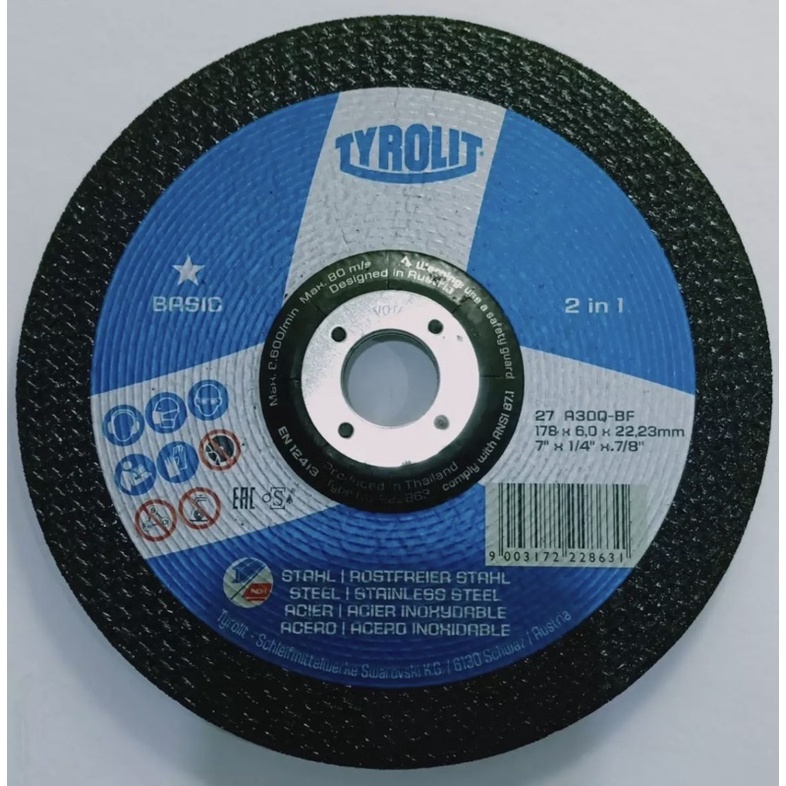 TYROLIT basic Grinding Disc 7" 100pcs (Genuine) | Shopee Philippines