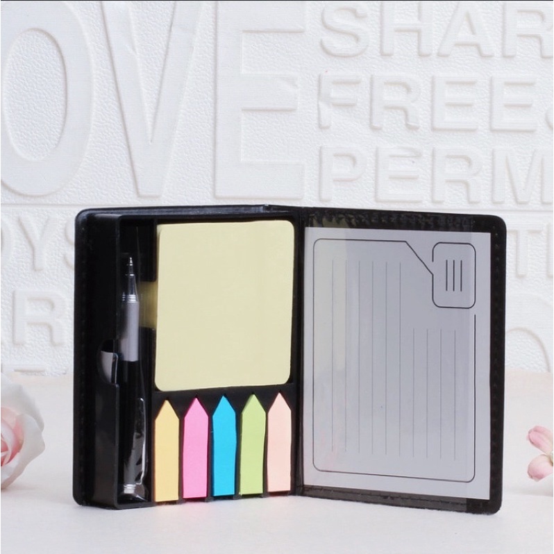 7in1 Sticky Note W/ Pen Leather Set sticky note set no galendar ...