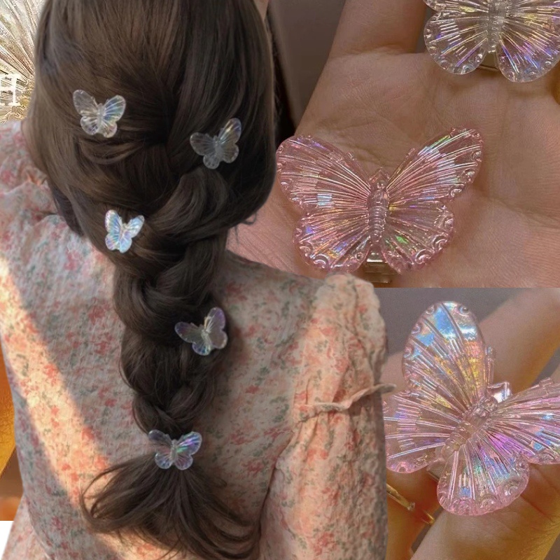 Ins Butterfly Hairpin Summer Side Broken Hair Bangs Clip Female Super ...