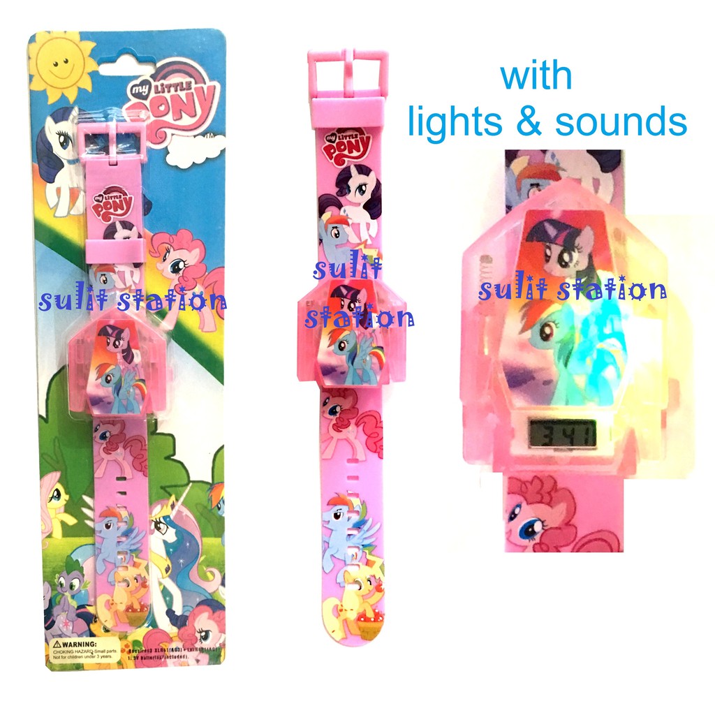 MUSICAL LIGHTED MLP MY LITTLE PONY LED DIGITAL KIDS WATCH | Shopee ...