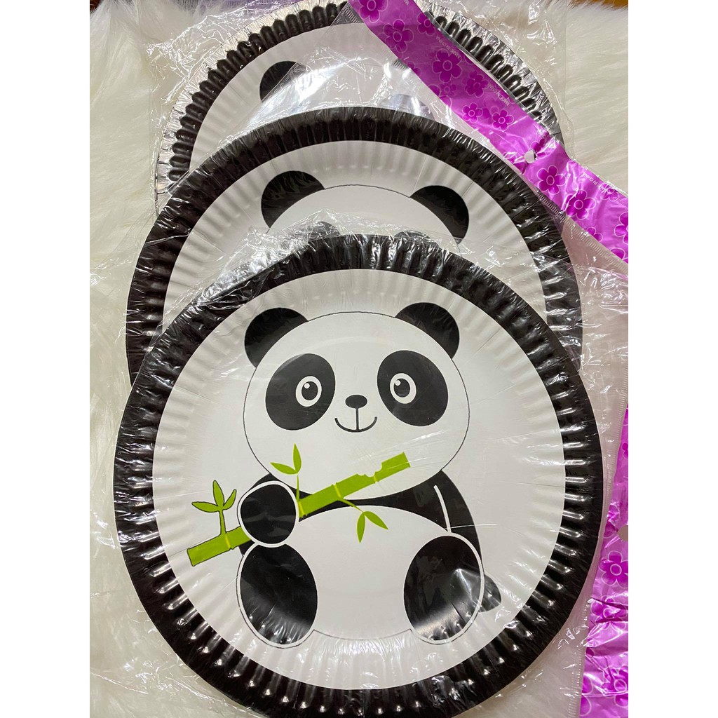 Panda Theme Paper Plate 10pcs/pack | Shopee Philippines