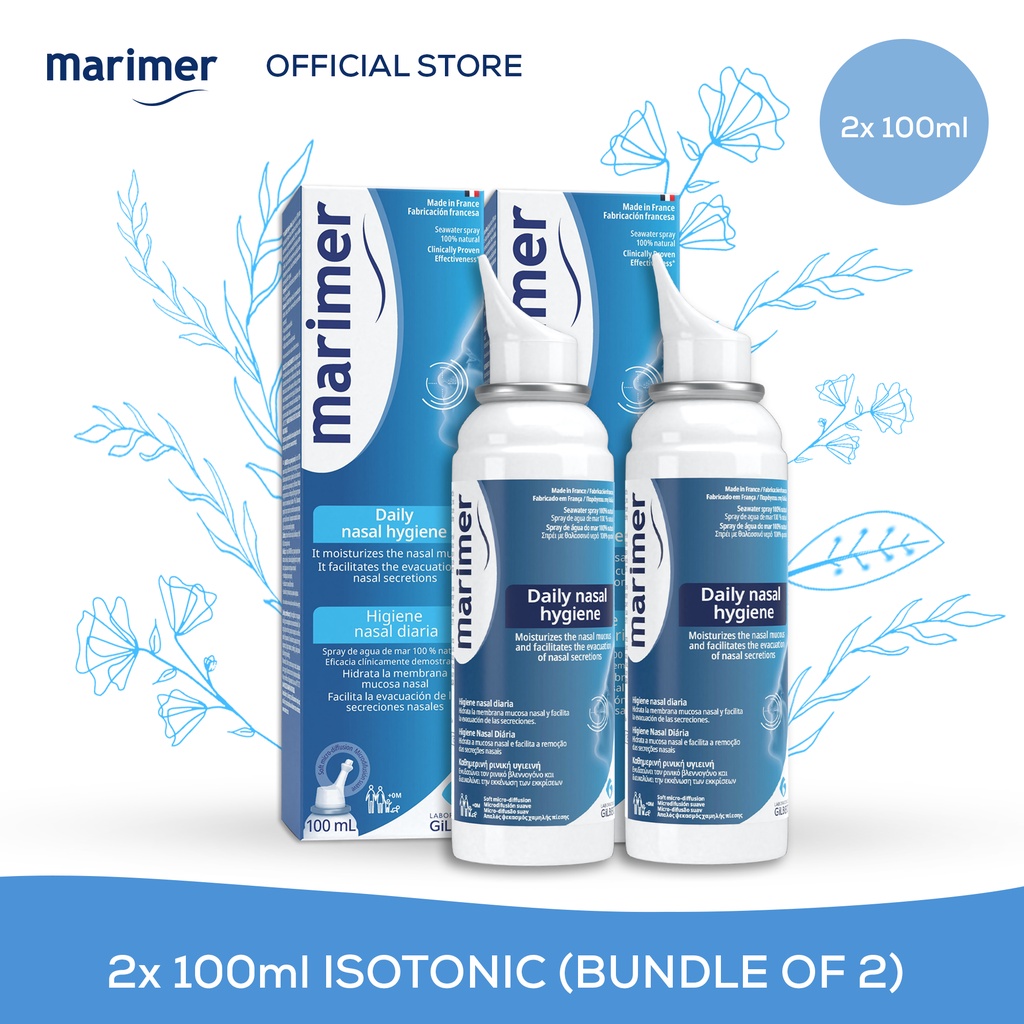 Marimer Adult Isotonic Seawater Nasal Spray 100ml Pack of 2 | Shopee ...