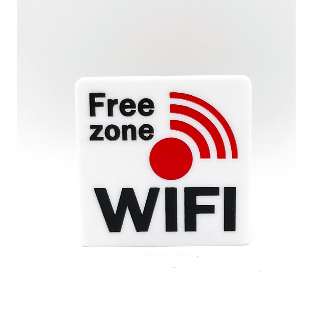 Free zone wifi Sign Acrylic Laser Paint Not Sticker | Shopee Philippines