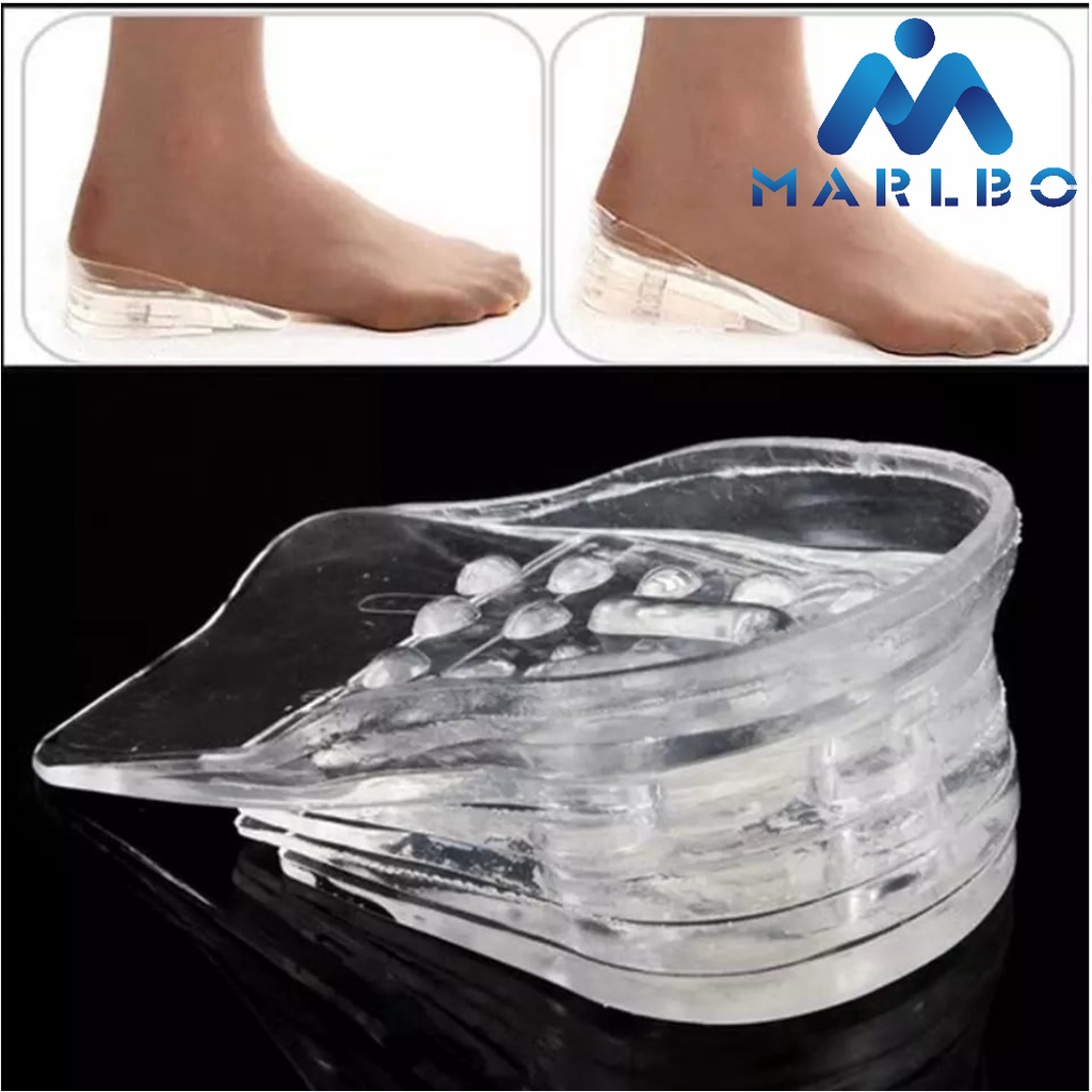 Silicone five-layer heightening insole 5 layer transparent adjustable ...
