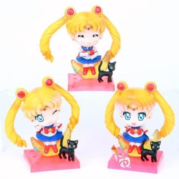 Action FIGURE SAILOR MOON CHIBI TOPPER CAKE SET 3 Display SAILORMOON ...