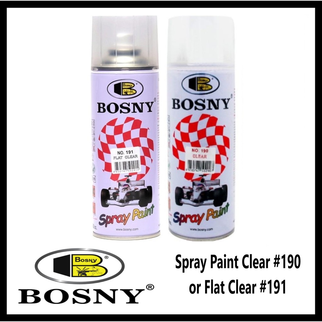 Bosny Spray Paint Clear #190 or Flat Clear #191 | Shopee Philippines