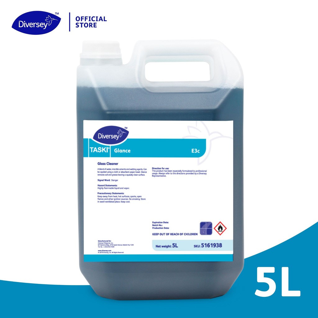 Diversey Taski Glance Glass and Multi Surface Cleaner 5L | Shopee ...