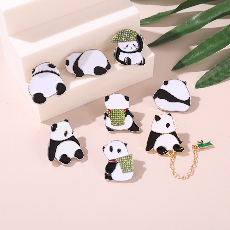 Animal Cartoon Panda Enamel Lapel Pins Cute Badge Brooches Jewelry for ...