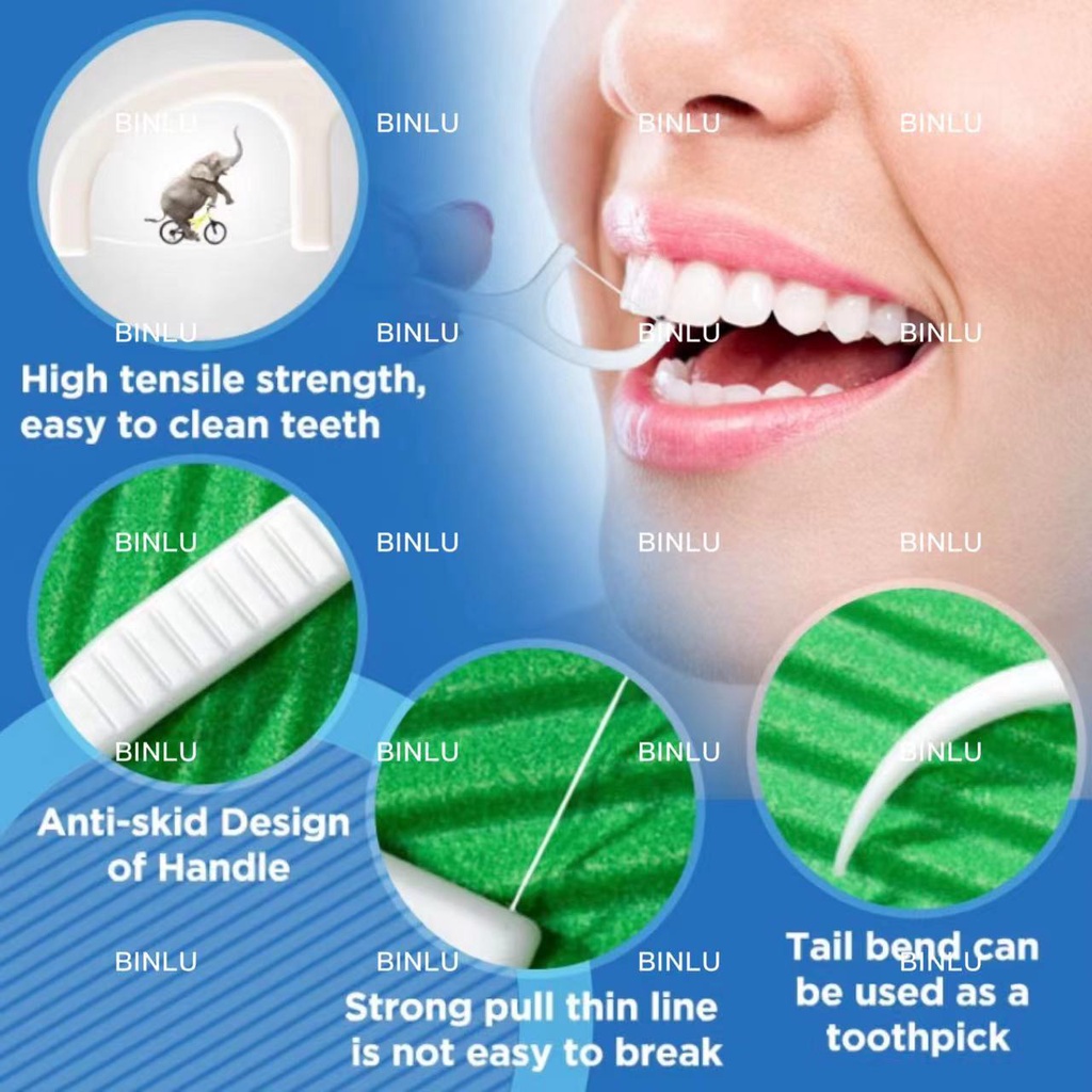 50pcs Dental floss stick,toothpicks,reusable floss picks,toothbrush ...